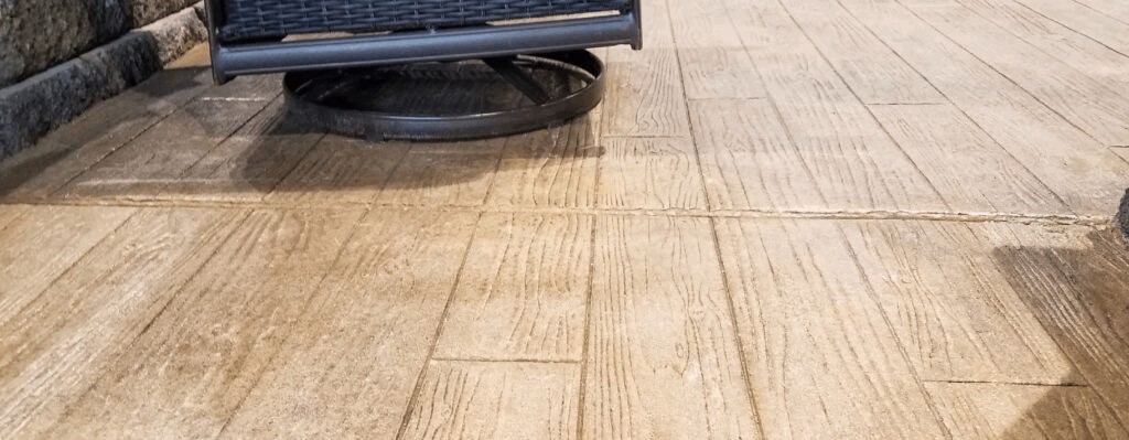 Wood Grain and Wood Plank Stamped Concrete