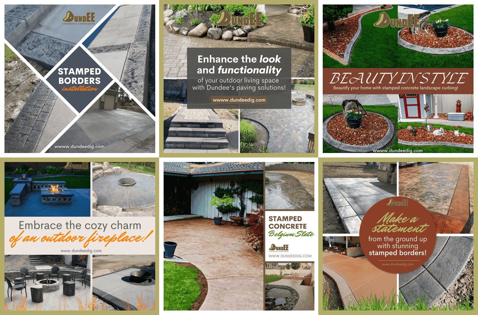 Stamped Concrete Borders Add a Subtle Touch of Elegance - Dundee LLC