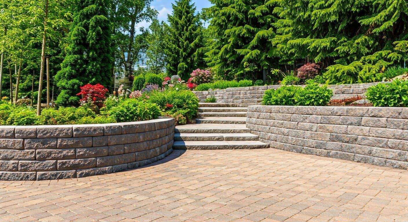 Stair Step Retaining Wall Integration: Dundee Solutions
